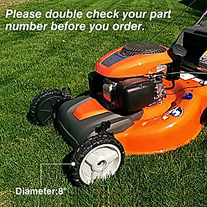 Replacement 580365301 Wheel Compatible with Hus qvarna Lawn Mower - 2 Pack Drive Wheels Compatible with HU675AWD, HU700AWD, HU725AWD, HU800AWD, L321AH, LC221A, Craftsman GCV-160 Mower, 8 inch