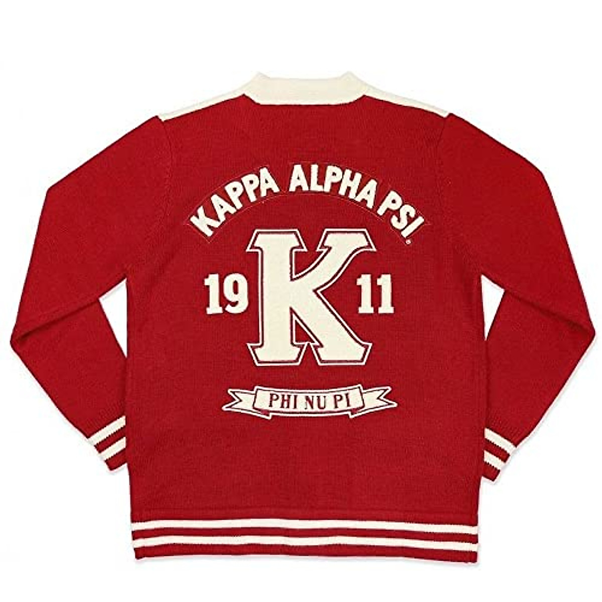 Kappa Alpha Psi M7 Button Down Sweater [5XL] Crimson Red