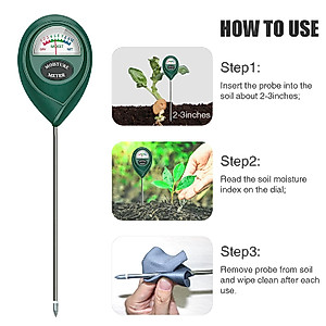 Xincere Soil Moisture Meter, Portable Plant Soil Test Kit Indoor Outdoor Use, Hygrometer Moisture Sensor Water Meter for Potted Plants Succulents Trees Lawn Farm Garden, No Battery Needed,Easy to Read