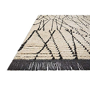 Loloi Chris Loves Julia x Alice Cream/Charcoal 7'-9" x 10' Area Rug