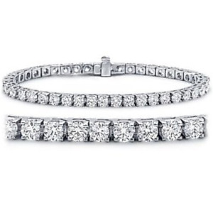 10 Carat Classic Diamond Tennis Bracelet 14K White Gold Luxury Collection(D-E Color VS1-VS2 Clarity, 10 ct t.w.)