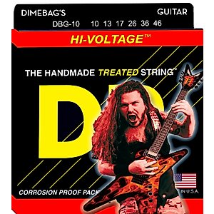DR Strings Electric Guitar Strings, Dimebag Darrell Signature, Treated Nickel-Plated, 10-46