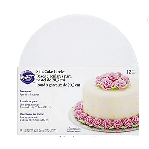 8 Round Cake Boards, 11pk, White-Wilton-2104-1162