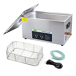 ONEZILI Ultrasonic Cleaner 20L, 40KHz Professional 480W Lab Ultrasonic Cleaner with Heater Timer for Parts Carburetor Dental Instrument Circuit Board Fuel Injector Brass Motor Repair Tools