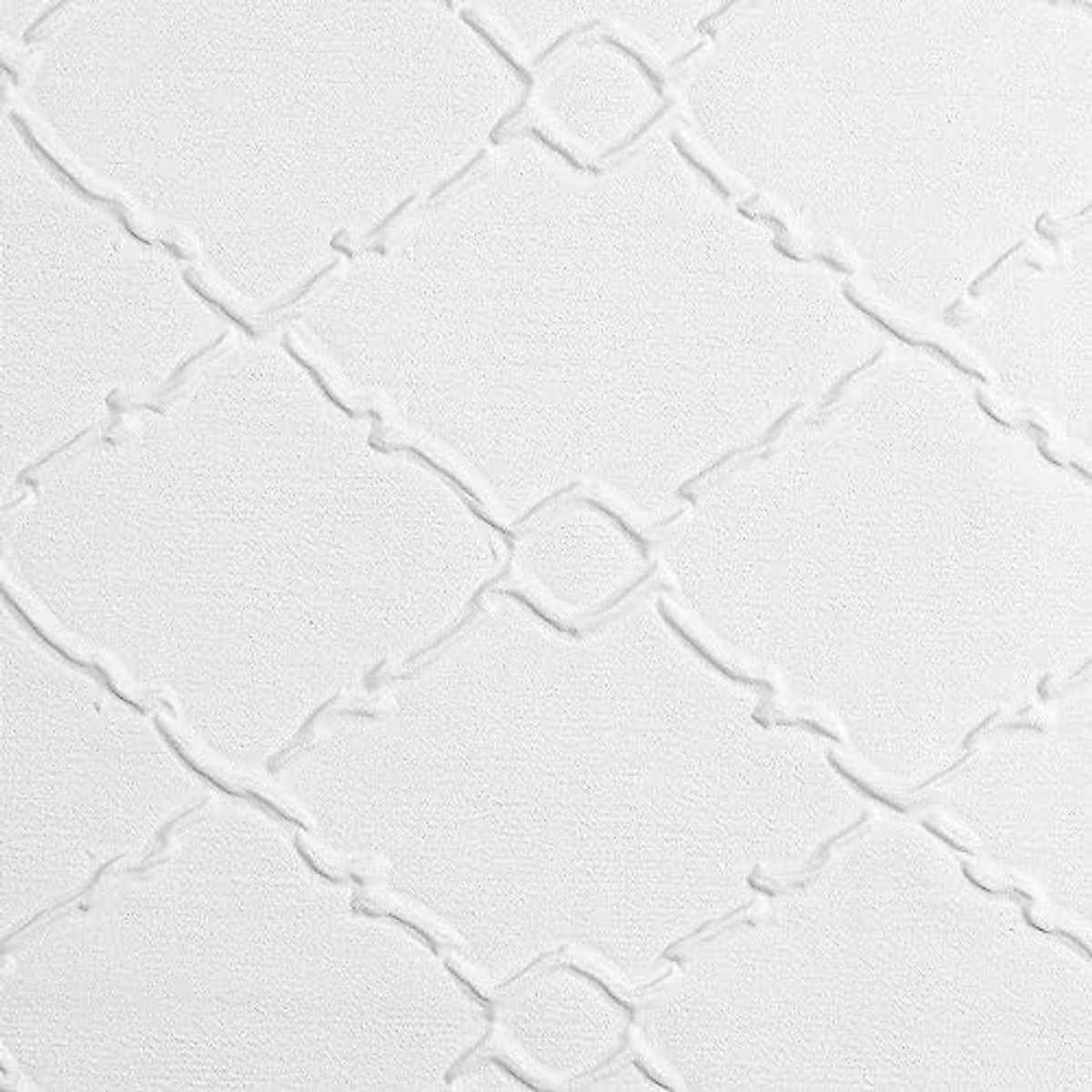Lecloud White Shower Curtain for Bathroom, 3D Embossed Geom Pattern Hotel Quality Bathroom Shower Curtain, Machine Washable Waterproof Fabric Bath Curtain for Bathroom and Bathtubs, 72" Wx72 L