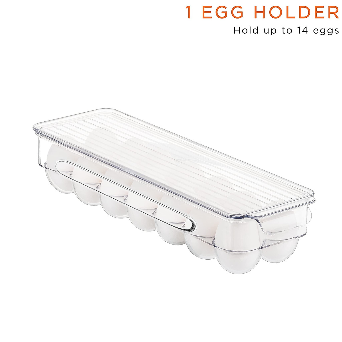 Sorbus Fridge Bins and Freezer Bins Refrigerator Organizer Stackable Food Storage Containers BPA-Free Drawer Organizers for Refrigerator Freezer and Pantry (Pack of 8)