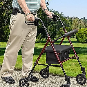 FVRITO Brake Handle with 41'' Cable Assembly Replacement for Medline Lumex 4-Wheel Folding Drive Rollator Rolling Walker Transport Wheelchair Mobility Knee Walkers Senior Medical Accessories