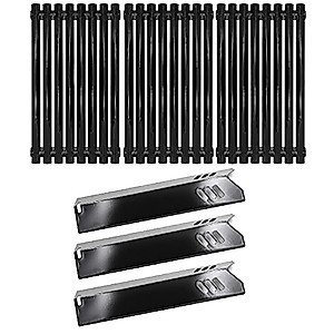 Hongso 16 3/8" Grill Grates and 14 3/16" Heat Plates for Uniflame GBC1134W, GBC1134WRS, GBC1030WRS, GBC1030W, GBC1030WRS-C Grills