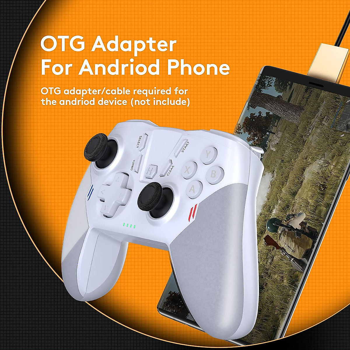 Uberwith Wireless Game Controller, Dual Vibration Joystick Gamepad Computer Game Controller for PC Windows 7/8/10, PS3/TV Box/Laptop/Android Mobile Phones