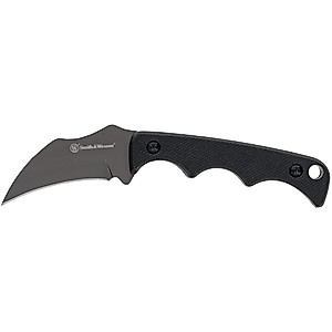 Smith&Wesson Accessories (8HT64) Smith & Wesson H.R.T Karambit Neck Knife 5.2 in Overall Length with 2 in Blade Length and Breakaway Lanyard