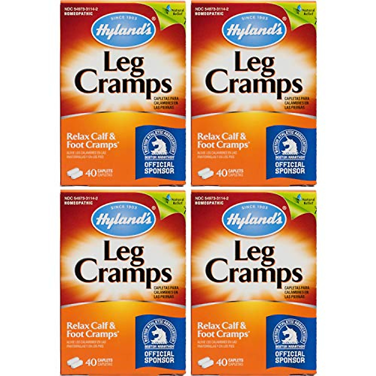 Hyland's Leg Cramps Caplets - 40 ct, Pack of 4