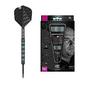 Target Darts Rob Cross Black Edition 23G 90% Tungsten Swiss Point Steel Tip Darts Set