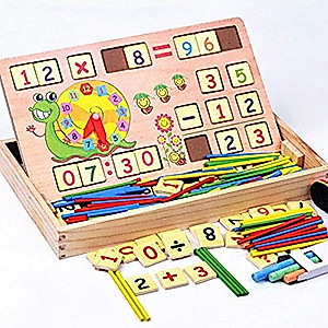 DANNI Montessori Baby Math Teaching Aids Multifunctional Math Operation and Drawing Box Learning Preschool Early Childhood Educational Toys