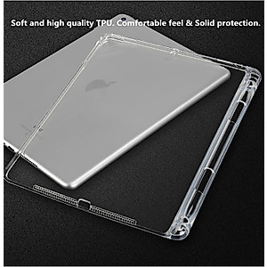 iCoverCase for iPad Air (3rd Gen) 10.5" / iPad Pro 10.5" Case with Pen Slot, Ultra-Thin Silicone Back Cover Plain Soft TPU Protector Shell for iPad Air 3 10.5" 2019/iPad Pro 10.5" 2017 (Clear)