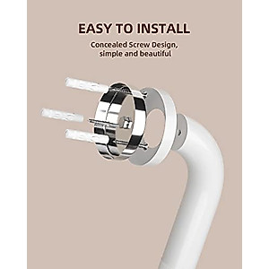 16 Inch Angled Shower Grab Bar White, Munzong 2 Pack Anti Slip Bathroom Grab Bar, Knurled Bathroom Balance Bar,Safety Hand Rail Support Handicap Elderly Injury Senior Assist Bath Handle-1.25” Tube