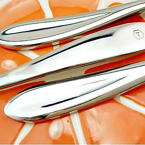 3pcs Stainless Steel Fruit Forks Metal Dinner Forks Satin Forks Two Prong Dinner Fork for Home Restaurant Hotel (Silver)