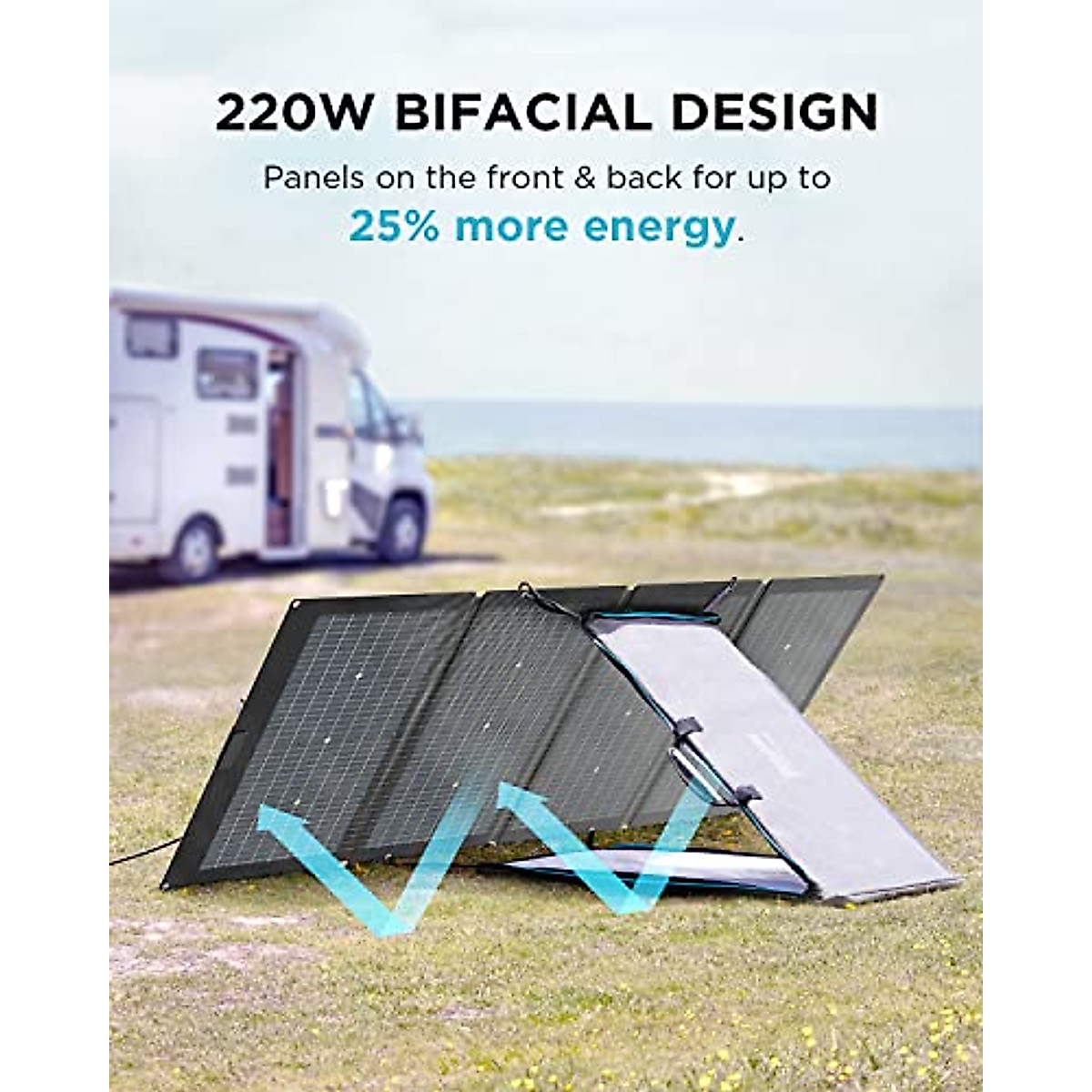 EF ECOFLOW Solar Generator DELTA Max (2000) 2016Wh with 220W Solar Panel, 6 X 2400W (5000W Surge) AC Outlets, Portable Power Station for Home Backup Outdoors Camping RV Emergency