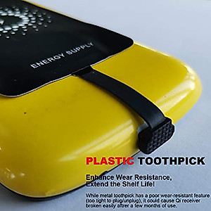 MyMAX – Type A 1300mA Super-Fast Qi Wireless Charging Receiver and Adapter Compatible with Samsung Galaxy, LG, Google Nexus, and Other Micro USB-A Devices (Long Version, Plastic Toothpick)