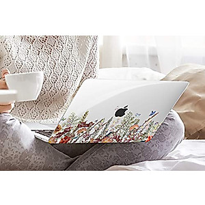 DONGKE Compatible with MacBook Air 13 inch Case 2021 2020 2019 2018 Release A2337 M1 A2179 A1932 with Retina Display & Touch ID, Plastic Hard Shell & Keyboard Cover - Floral Illustration