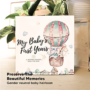 KeaBabies Baby Hand and Footprint Kit & First 5 Years Baby Memory Book Journal - Personalized Baby Foot Printing Kit for Newborn - 90 Pages Hardcover First Year Keepsake Milestone Baby Book