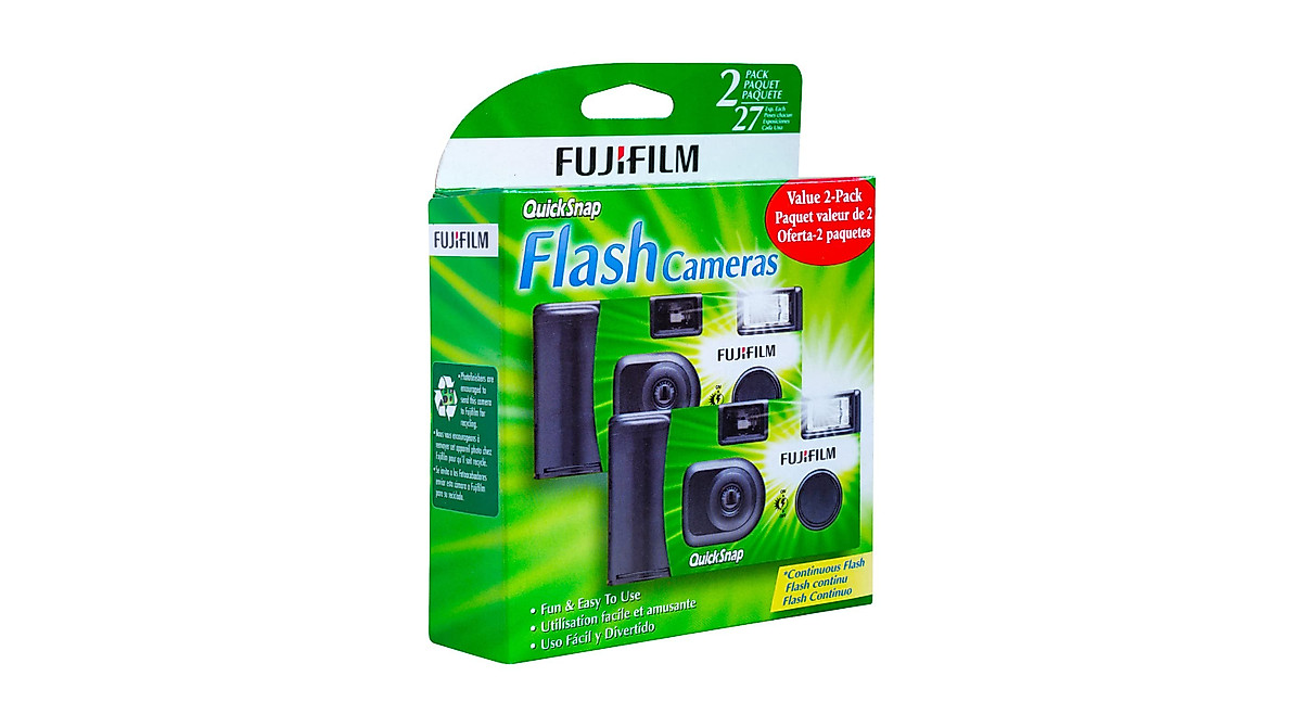 Fujifilm QuickSnap Flash 400 One-Time-Use Camera 2 Pack | Easy & Portable