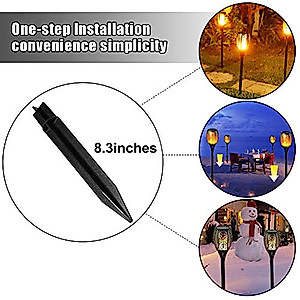 RIGHT+LEFT 10 PCS Premium 8.25 Inch Upgraded Reinforced Plastic Ground Spikes, ABS Lights Replacement Stakes, Draining Design, Ideal for Solar Torch Garden Lights