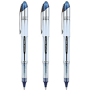 uni-ball Vision Elite BLX Infusion Rollerball Pens, Bold Point (0.8mm), Blue/Black, 3 Count