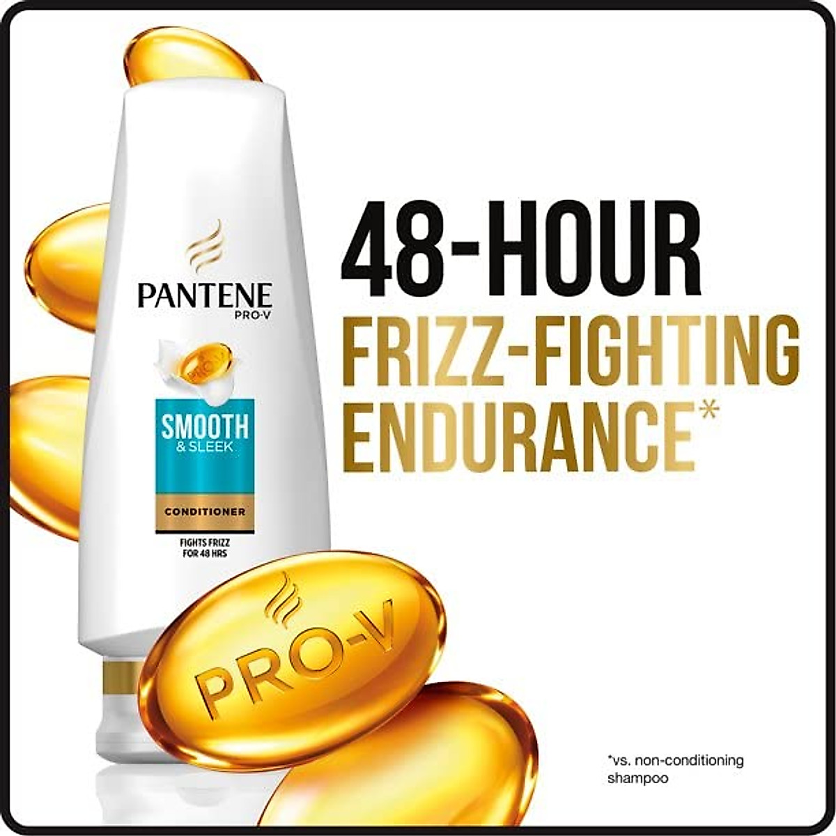Pantene Pro-V Thick Hair Smooth & Sleek Conditioner with Argan Oil - 12 oz - 2 pk