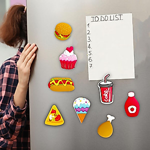 Refrigerator Magnets for Kids Babies,Magnetic Soft and Safe Fridge Magnets Toys,9 Pcs Large Foods Rubber Magnets for Fridge Whiteboard Preschool Learning,Good Gift for 3+ Years Kids