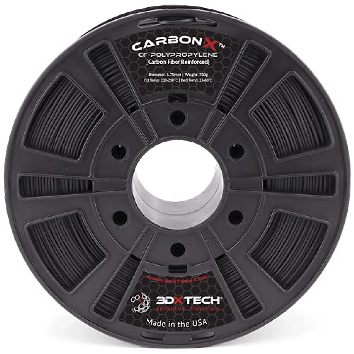 3DXTECH CarbonX Polypropylene+CF 1.75mm 750g 3D Printing Filament