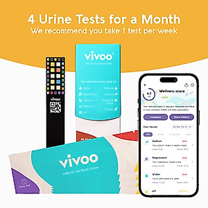Vivoo | The #1 Urine Test Strips & Keto Strips with App | Advanced Home Tracking for Nutrition, Ketones, Hydration, pH, and More | 1 Month / 4 Tests