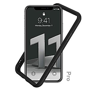RhinoShield Bumper Case Compatible with [iPhone 11 Pro] | CrashGuard NX - Shock Absorbent Slim Design Protective Cover 3.5M / 11ft Drop Protection - Black