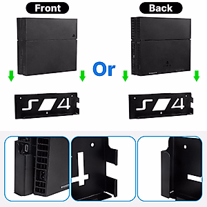 DUDUXI PS4 Original (Old Model) Wall Mount, Stealth Mount Bracket for Optimized Space, Cooling and Organization