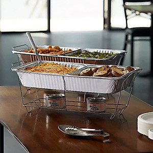 Nicole Fantini 10PC Single Disposable Aluminum Chafing Dish Buffet Set For All Parties & Events