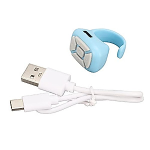 Phone Remote Control Page Turner, ABS Multifunctional BT Connection Phone Remote Control Shutter Often Used to Watch Video (Blue)