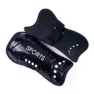 Haploon Shin Guards Soccer Football Shin Pads Protector Calf Protective Gear for 5-12 Old Kids, Teenagers, Boys, Girls, with 2 Pair Long Sleeve Soccer Socks