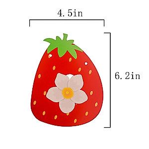 MEETINGU Strawberry Happy Birthday Banner, Strawberry Themed Birthday Party Decoration, Berry Sweet Girl Party Decoration