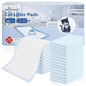 Cat Pad Refills 25 Count Super Absorbent Pee Pads for Cats Enhanced Odor Control with Light Scent 16.9" x 11.4" Compatible with Tidy Cats Breeze Litter System