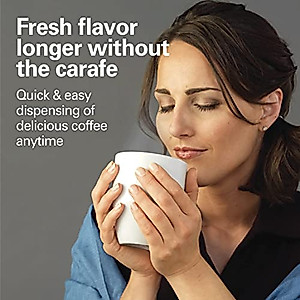 Hamilton Beach One Press Programmable Dispensing Drip Coffee Maker with 12 Cup Internal Brew Pot, Removable Water Reservoir, Black & Stainless Steel (48465)