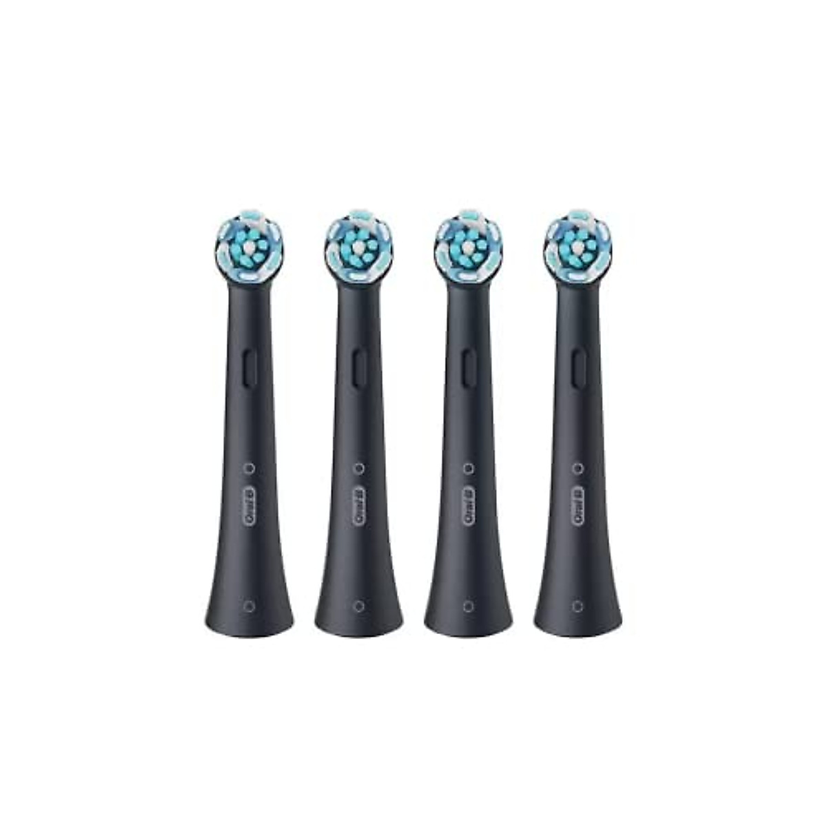 Oral-B iO Ultimate Clean Electric Toothbrush Head, Twisted & Angled Bristles for Deeper Plaque Removal, Pack of 4, Black