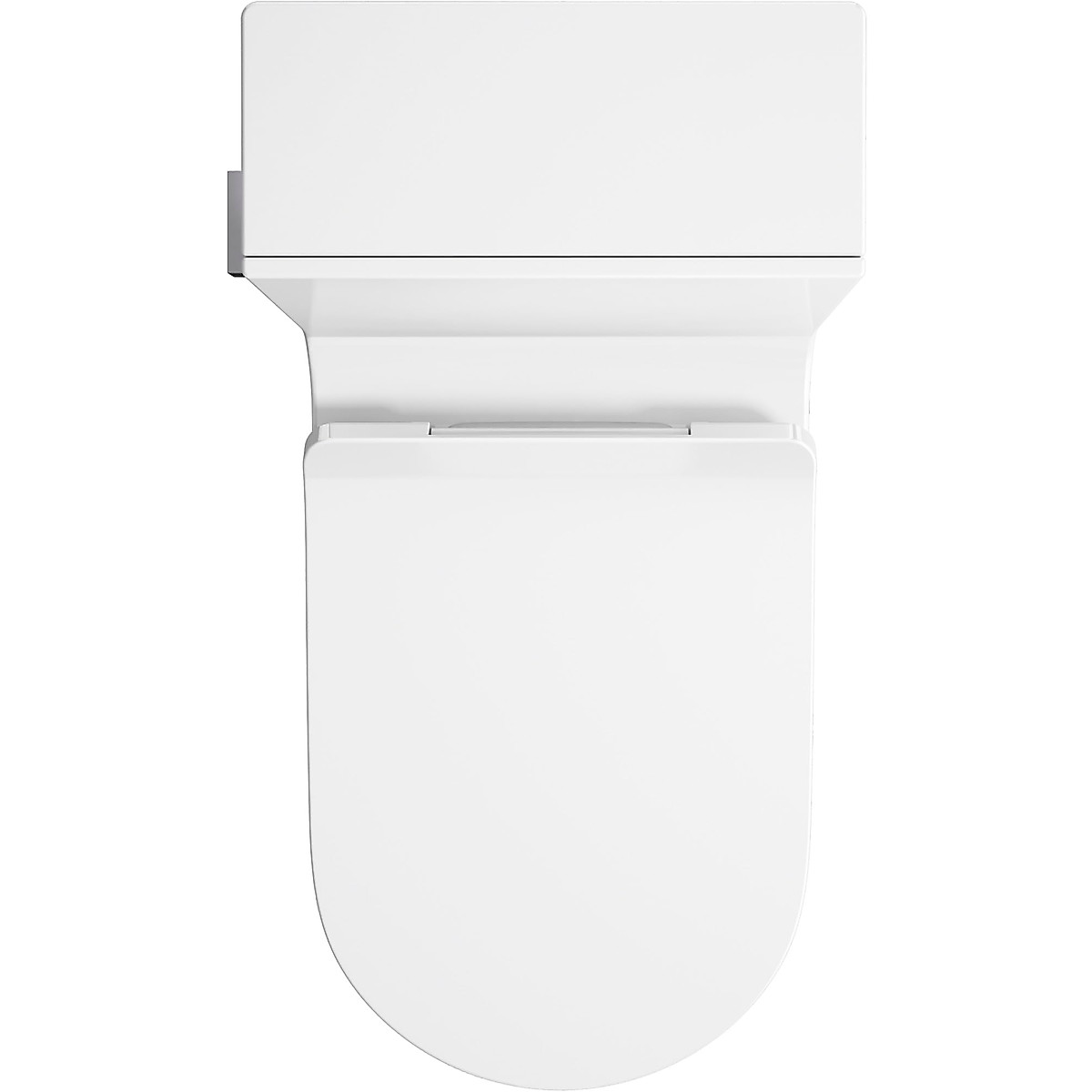 KOHLER 22378-0 Brazn One-Piece Compact Elongated Toilet with Skirted Trapway, Dual-Flush 0.8 or 1.28 GPF, White