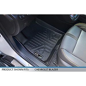 MAXLINER Custom Fit Floor Mats 2 Row Liner Set Black Compatible with 2019-2022 Chevrolet Blazer