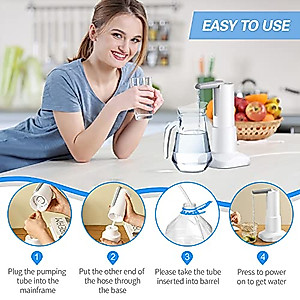 Water Bottle Pump Dispenser, Keweis Desktop Electric Water Dispenser, Automatic Drinking Water Pump for for 5 Gallon & Universal Bottles, Portable Water Jug Pump for Home, Office, USB Charging