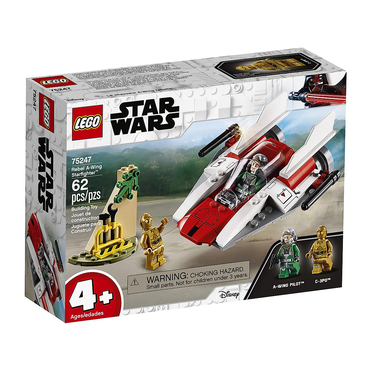 LEGO Star Wars Rebel A Wing Starfighter 75247 4+ Building Kit (62 Pieces)