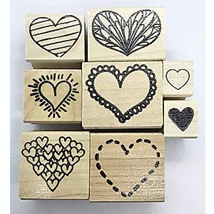 Hearts Rubber Stamp Set