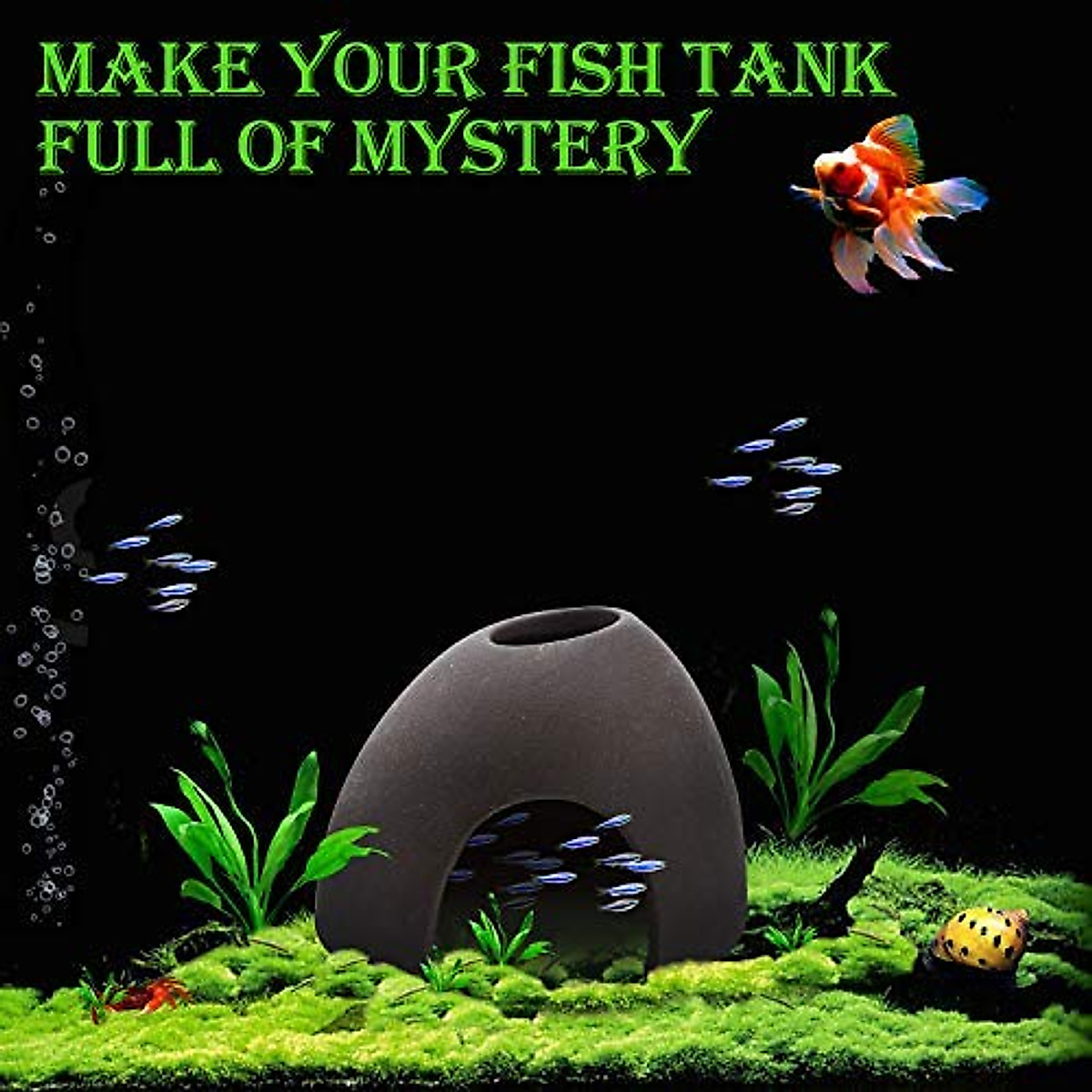 Saim Aquarium Decorations Ceramic Cave,Betta Fish Tank Accessories for Betta Fishes Shrimp Shelter Breeding Tube Hiding, Aquatic Pets to Rest, Betta Fish Toys