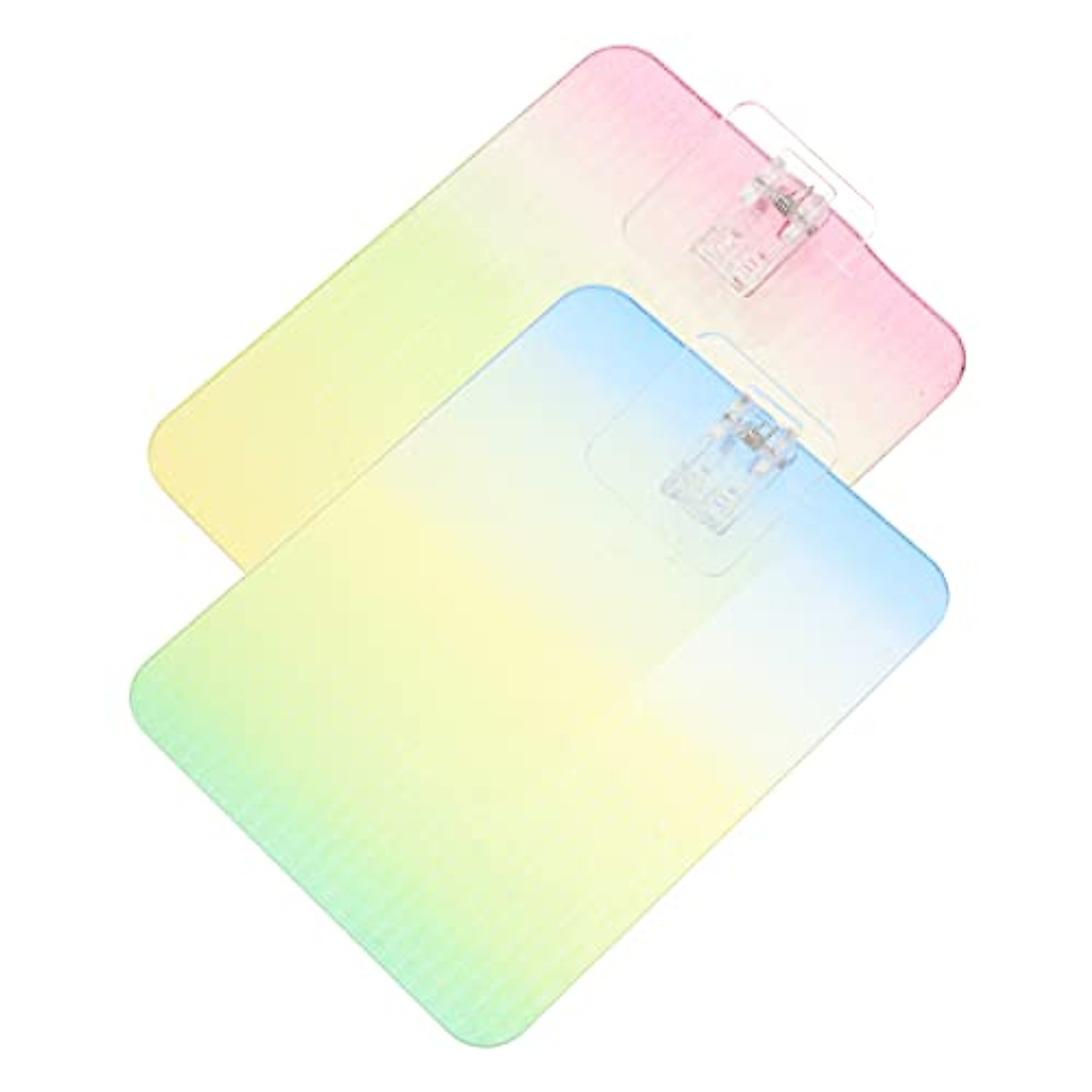 EXCEART Rubber Cutting Board 6 Pcs Plate Clamp Exam Paper Clips File Clipboards Document Holder Business Office Plastic Test Paper Holder Office Supplies Clipboards Clipboard for Office