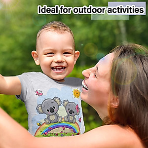 Hicarer 2 Pieces Grey Sublimation Baby T Shirts Unisex Toddler Shirts for Boy and Girl (3-6 Months)