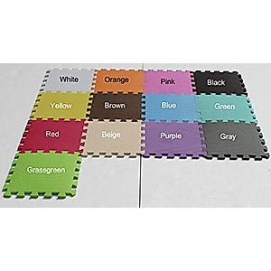 YIMINYUER® 20 Tiles (30cm×30cm×1cm Each Tile) Baby Soft Puzzle Play Mats, Kids Thick EVA Foam Floor, Toddlers & Children's Soft Interlocking Mat R01R08R12G301020