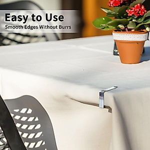 ALLTOP Superior Tablecloth Clips - Rust-Proof Stainless Steel Table Cover Holder Clips,Secure Clamps for Outdoor Picnics, Parties, Restaurants, Weddings - 12 Pack